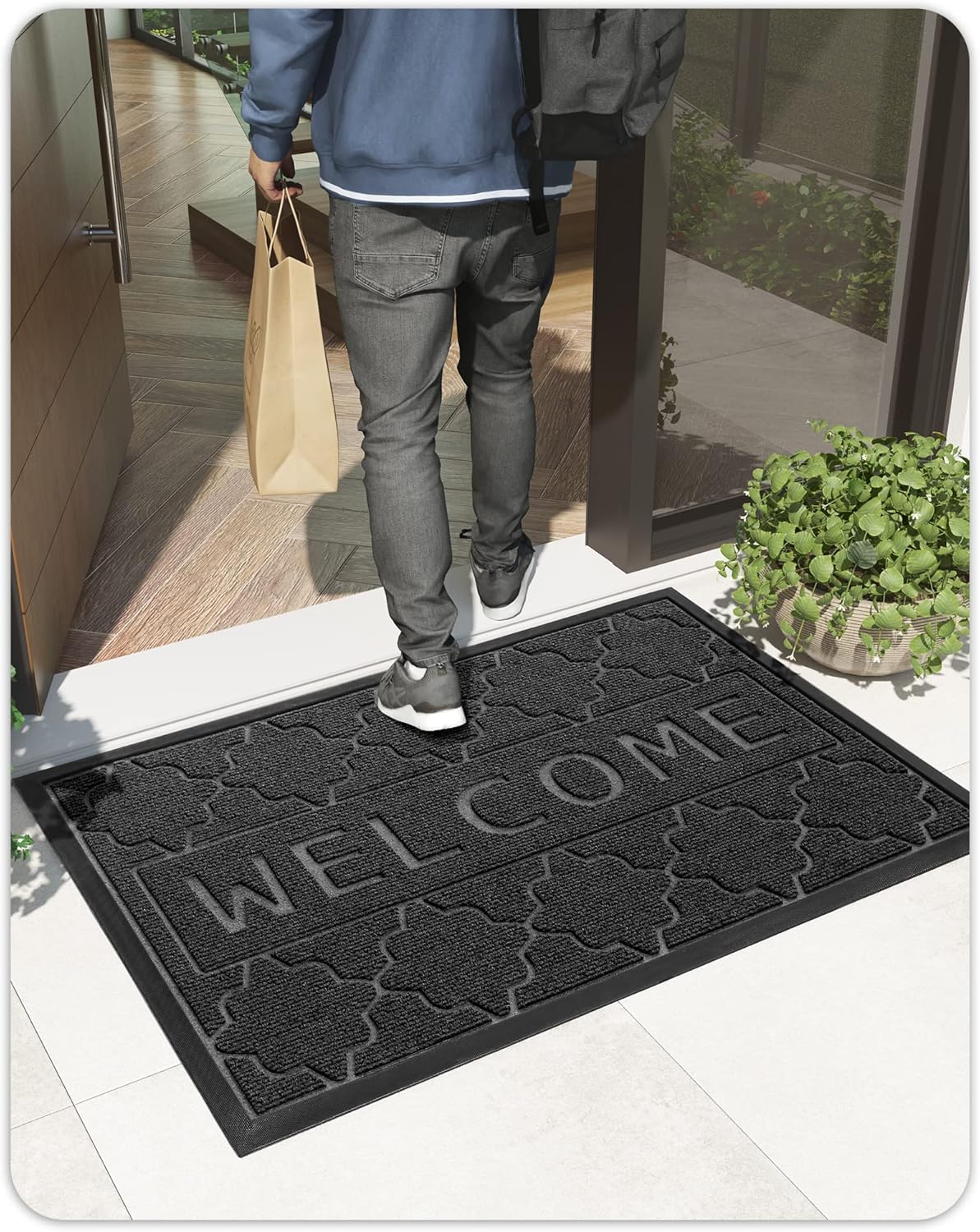 Amazon.com: Color G Welcome Mat Front Door Mats Outdoor, 17"x29" Door ...