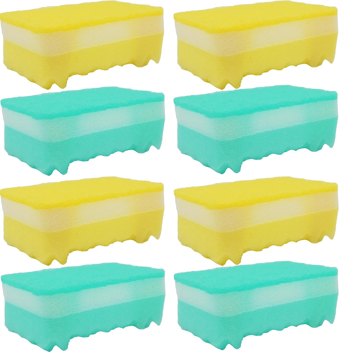 Amazon.com: Set of 8 Scrub Sponges in Assorted Colors - Each Sponge has ...