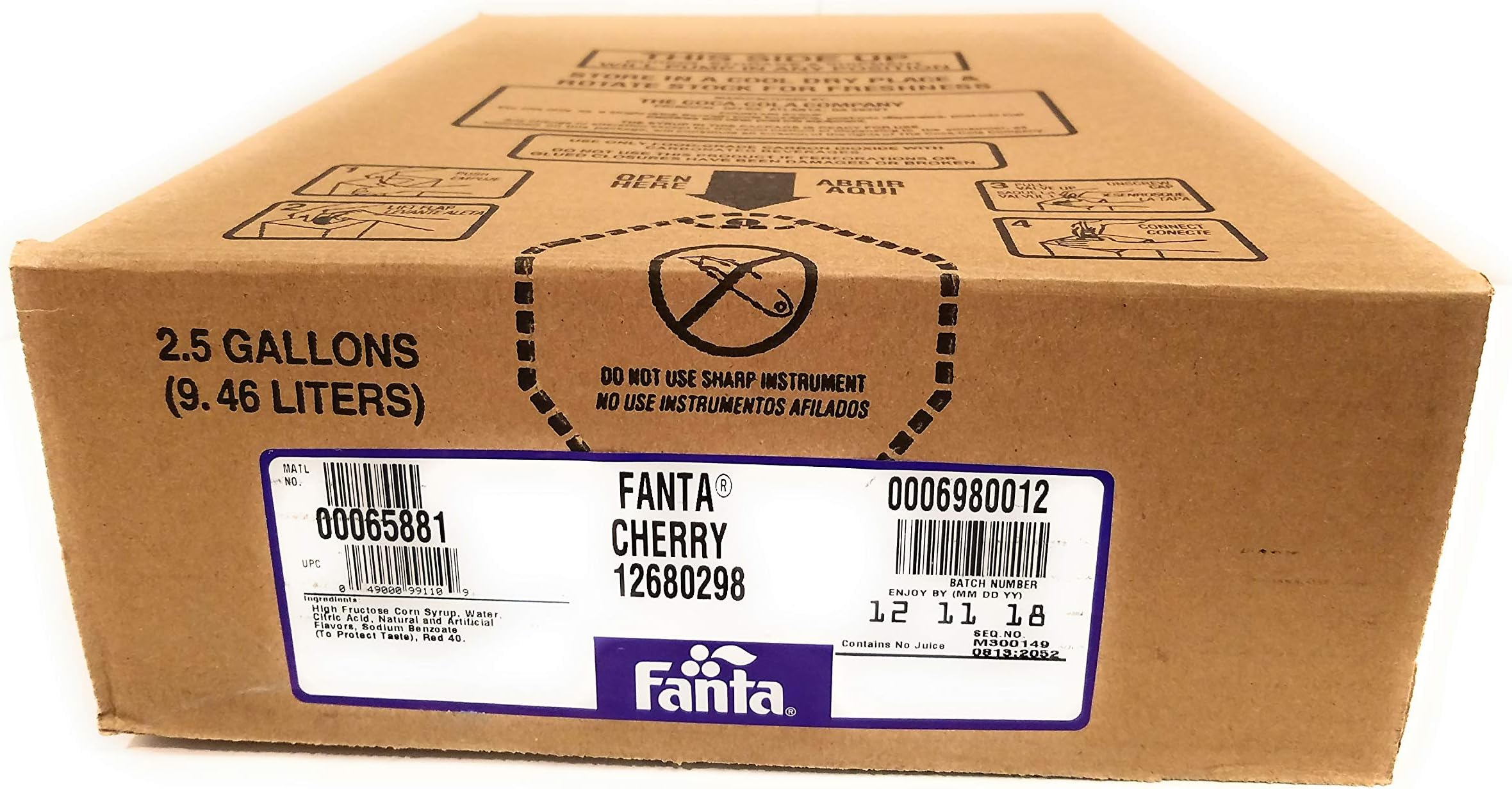 Amazon.com: Fanta Cherry 2.5 Gallon Bag in Box Soda Syrup