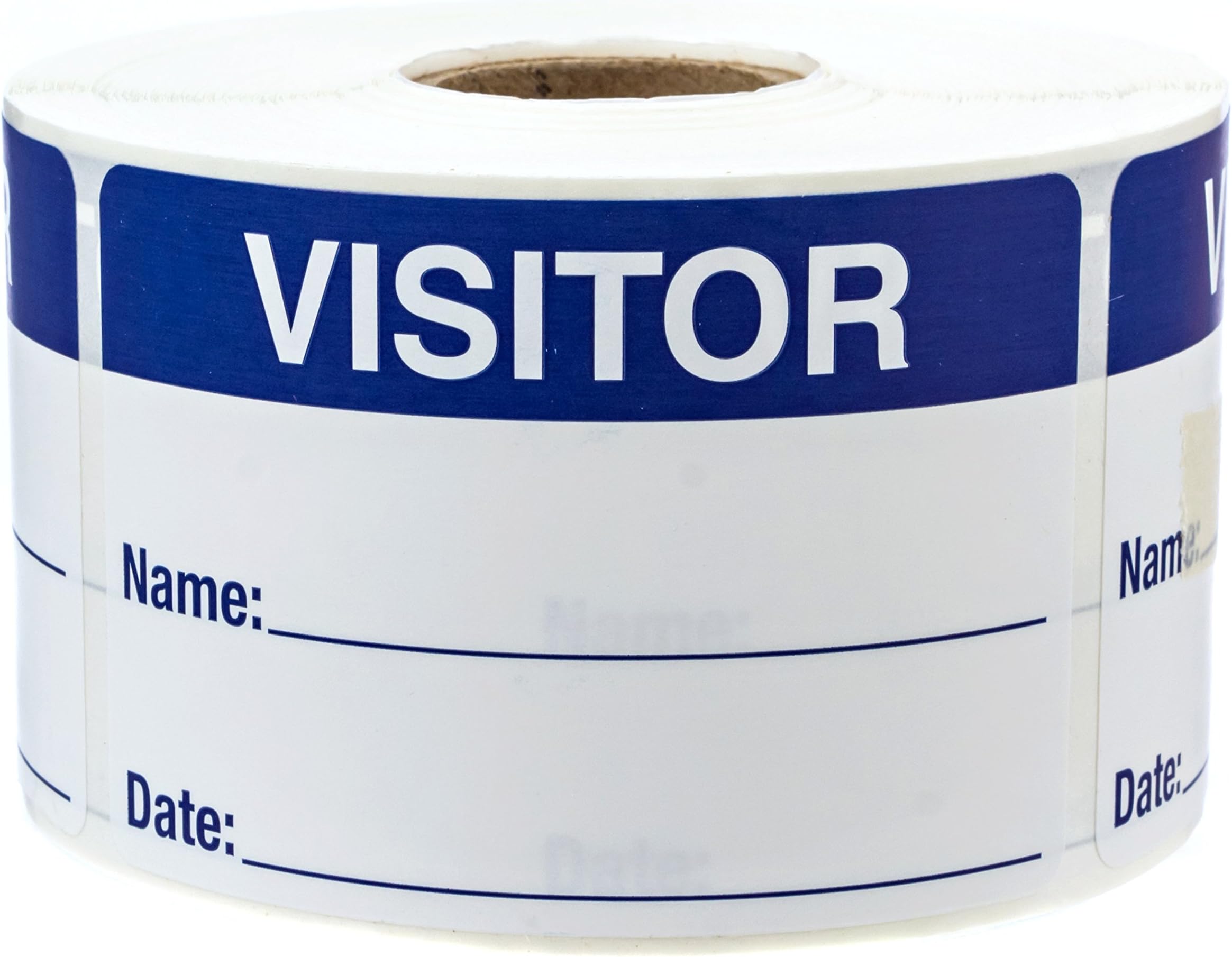 Amazon.com : Blue White Visitor Labels / 500 Blue and White ...