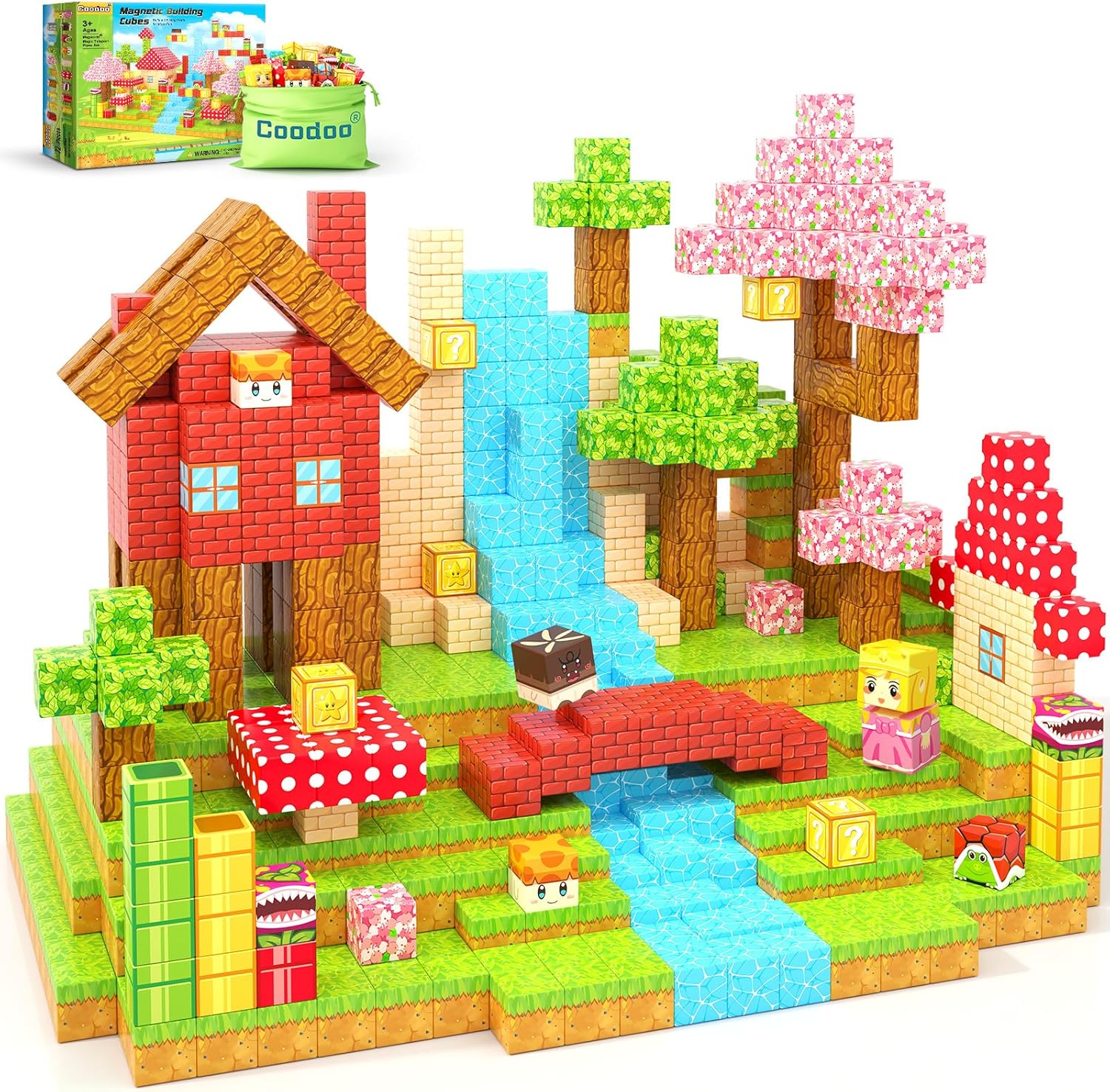 Amazon.com: Magnetic Blocks - Build Mine Magnet World Magic Teleport ...