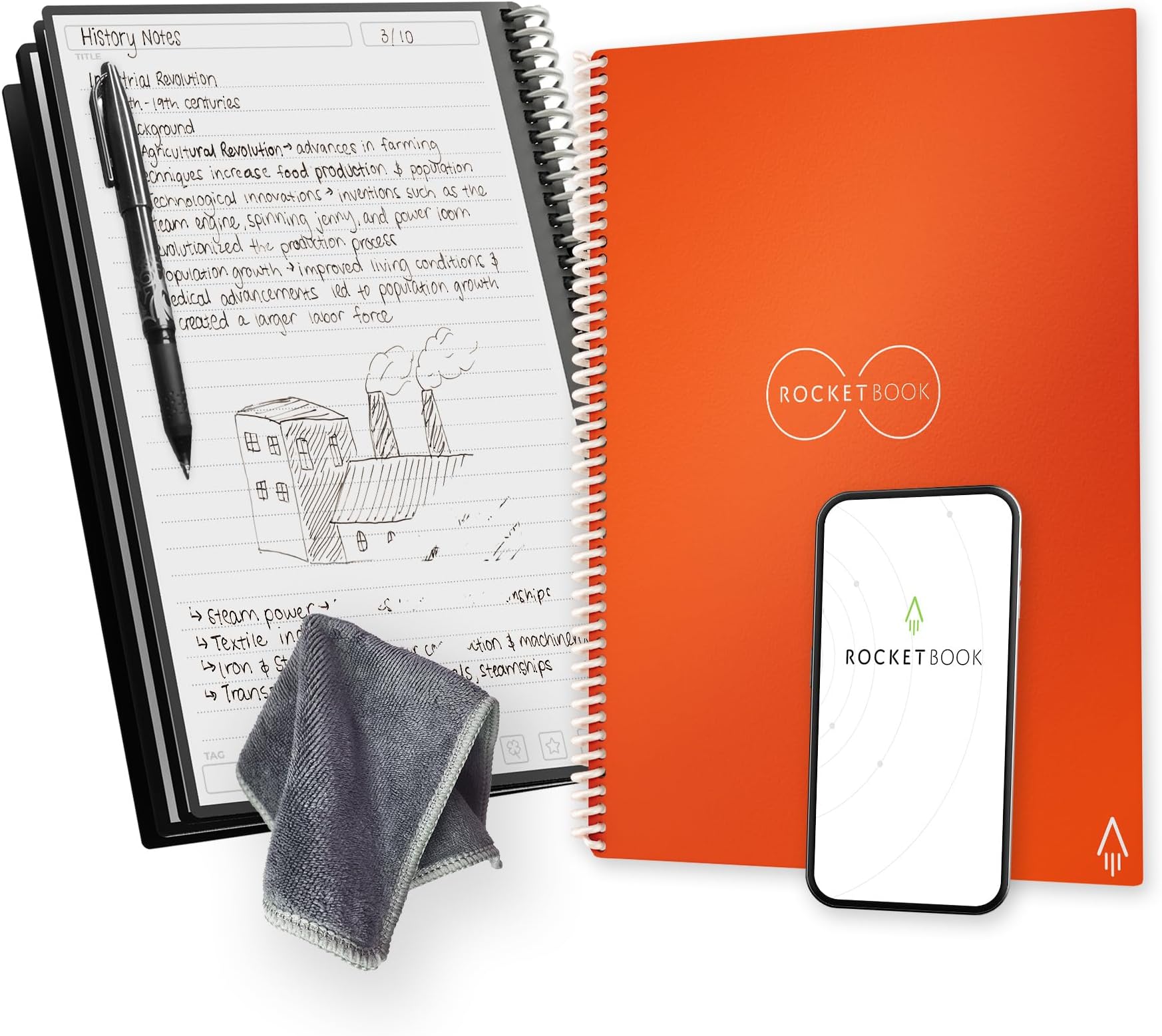 Cuaderno Inteligente Borrable,Libreta Notas bonitas A4 de 50 Páginas ...