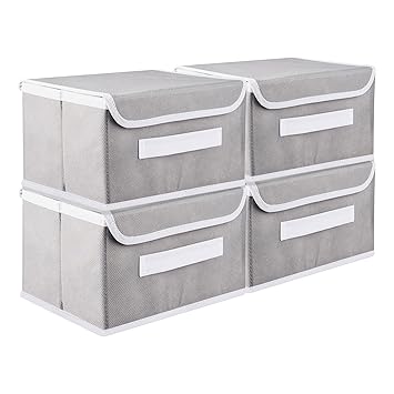 Kuber Industries Foldable Boxes for Storage - (Pack of 4) Multipurpose ...