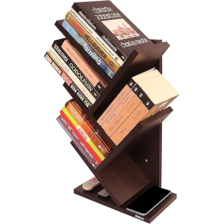Madhuran Engineering Wood Studio Shelf Bookcase Space-Saving Holder for ...