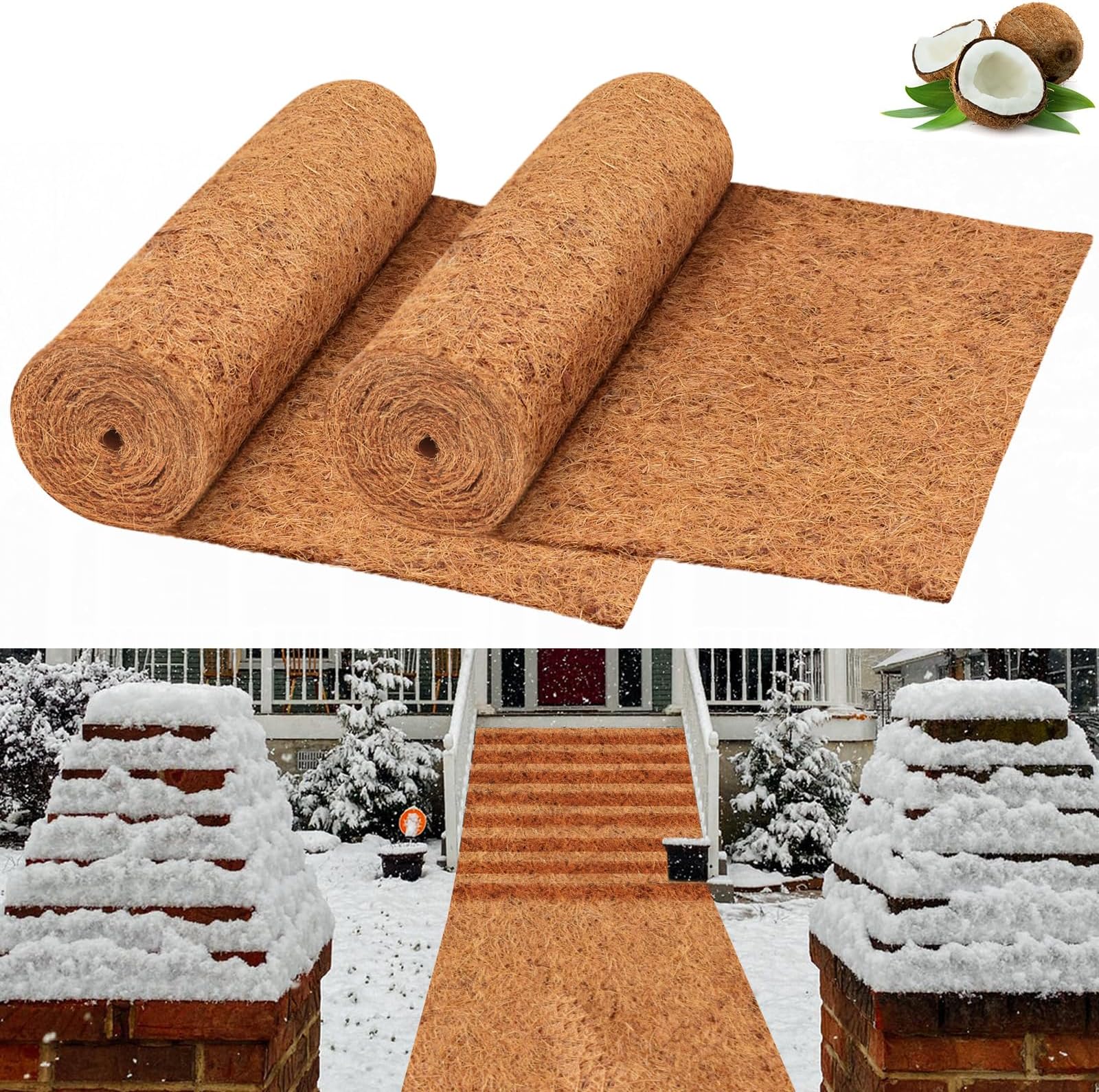 Amazon.com: Riare 2 Pack 16 × 118 Inch No-Slip Ice and Snow Carpet Mats ...