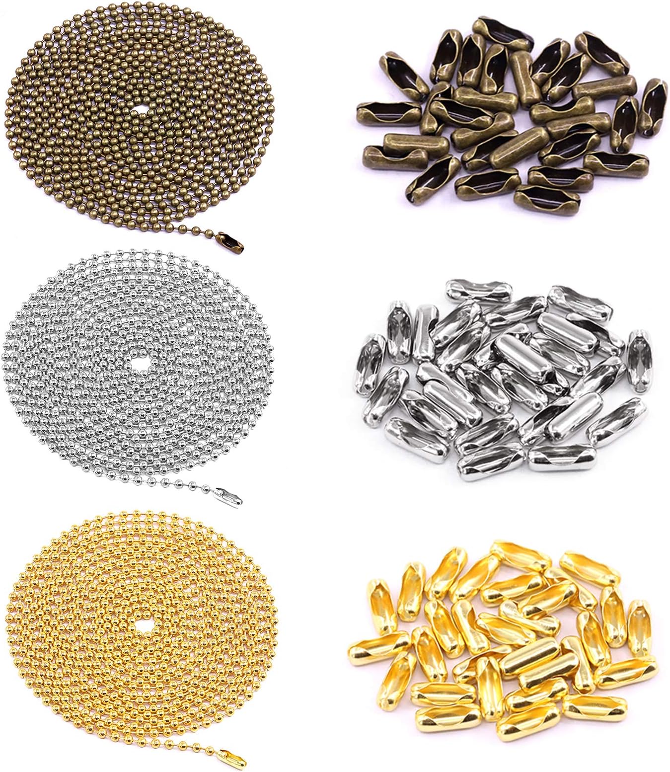 Metal Fan pull chain extension, ceiling fan chain connector,Diameter 3 ...