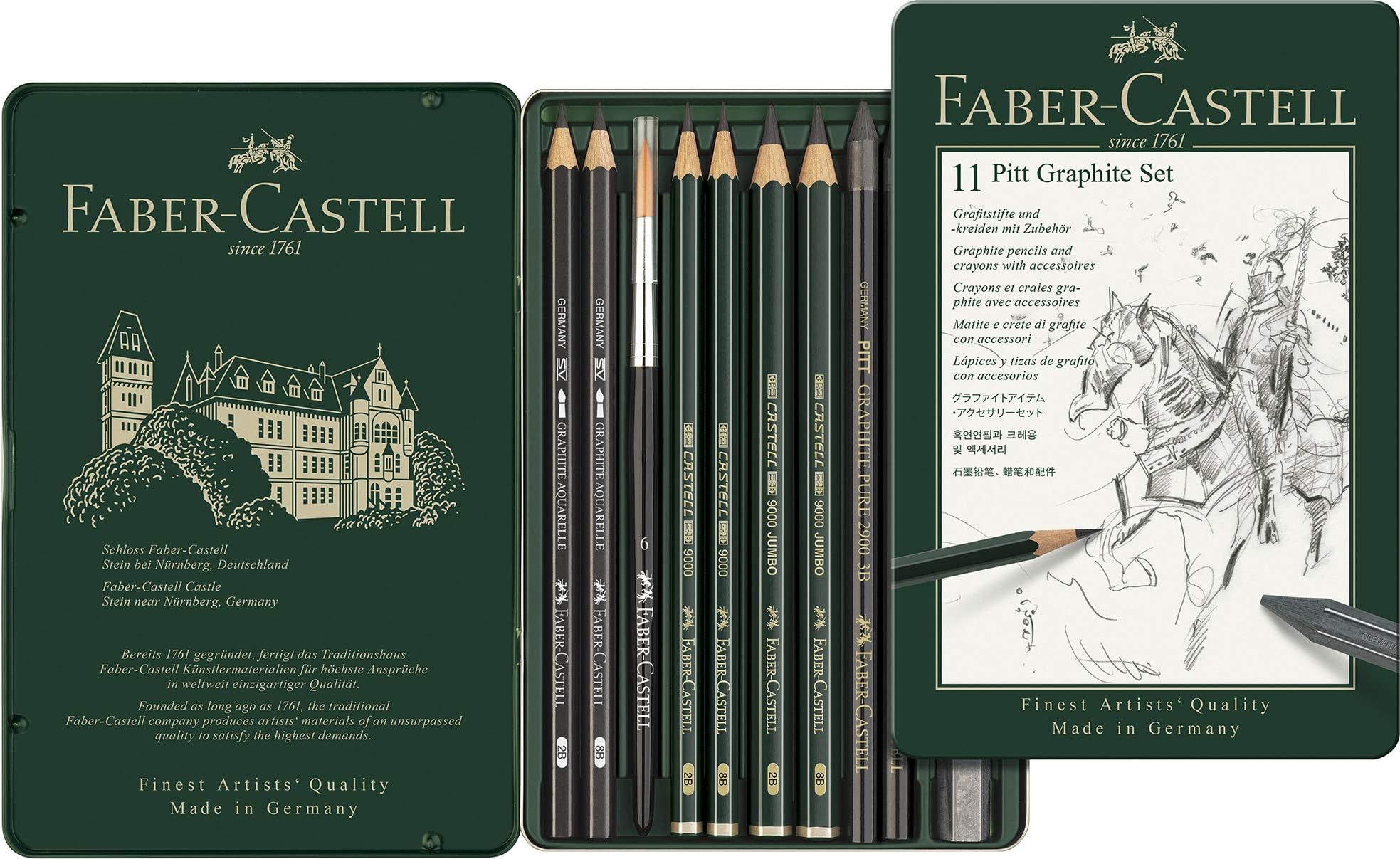 Faber-Castell Pitt Graphite Set - Pack of 11 : Amazon.in: Home & Kitchen