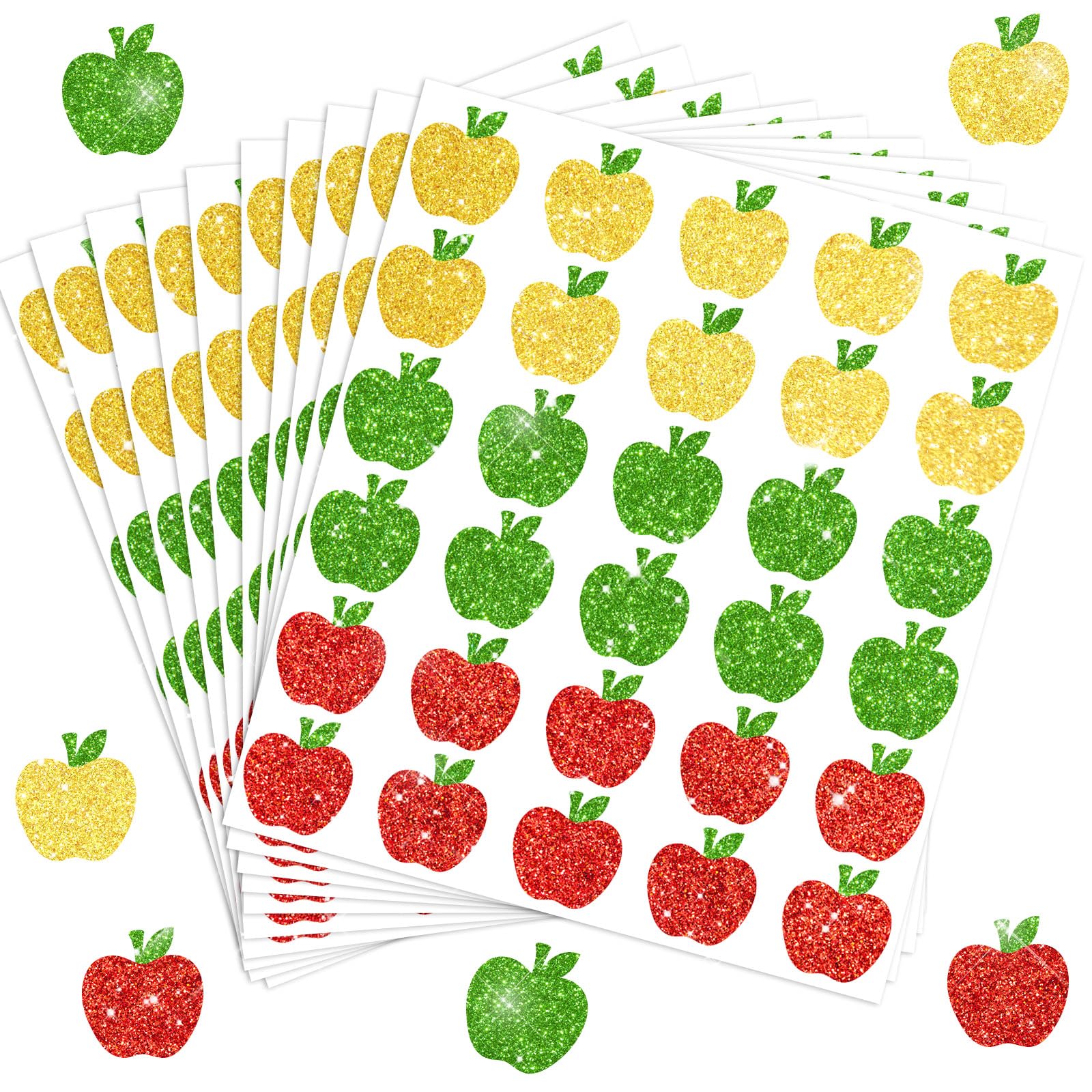 Amazon.com: JarThenaAMCS Glitter Apples Shape Stickers Fall Mini Apples ...