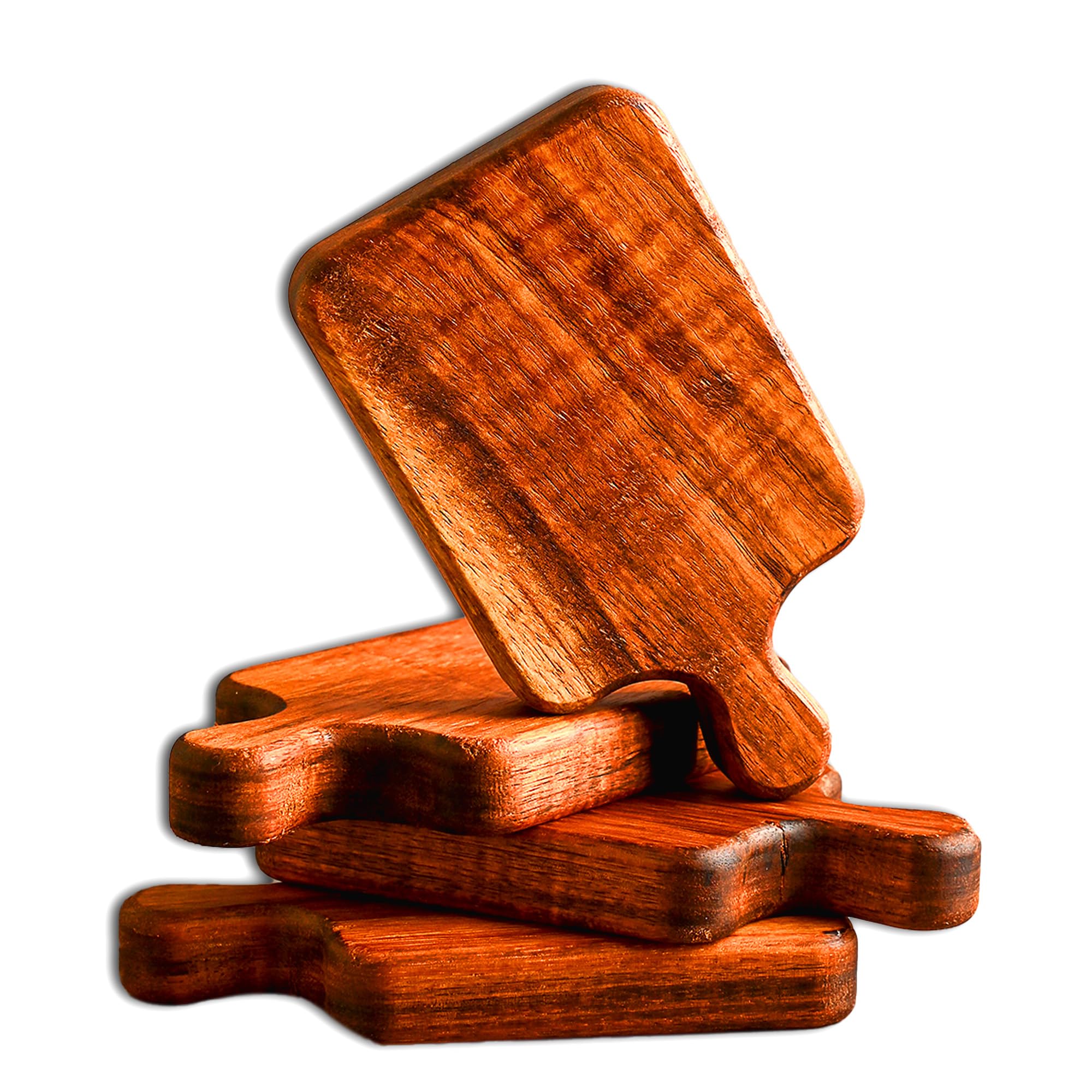 4x Mini Tabla para Picar de Madera Premium | Mini Tablas para Quesos ...