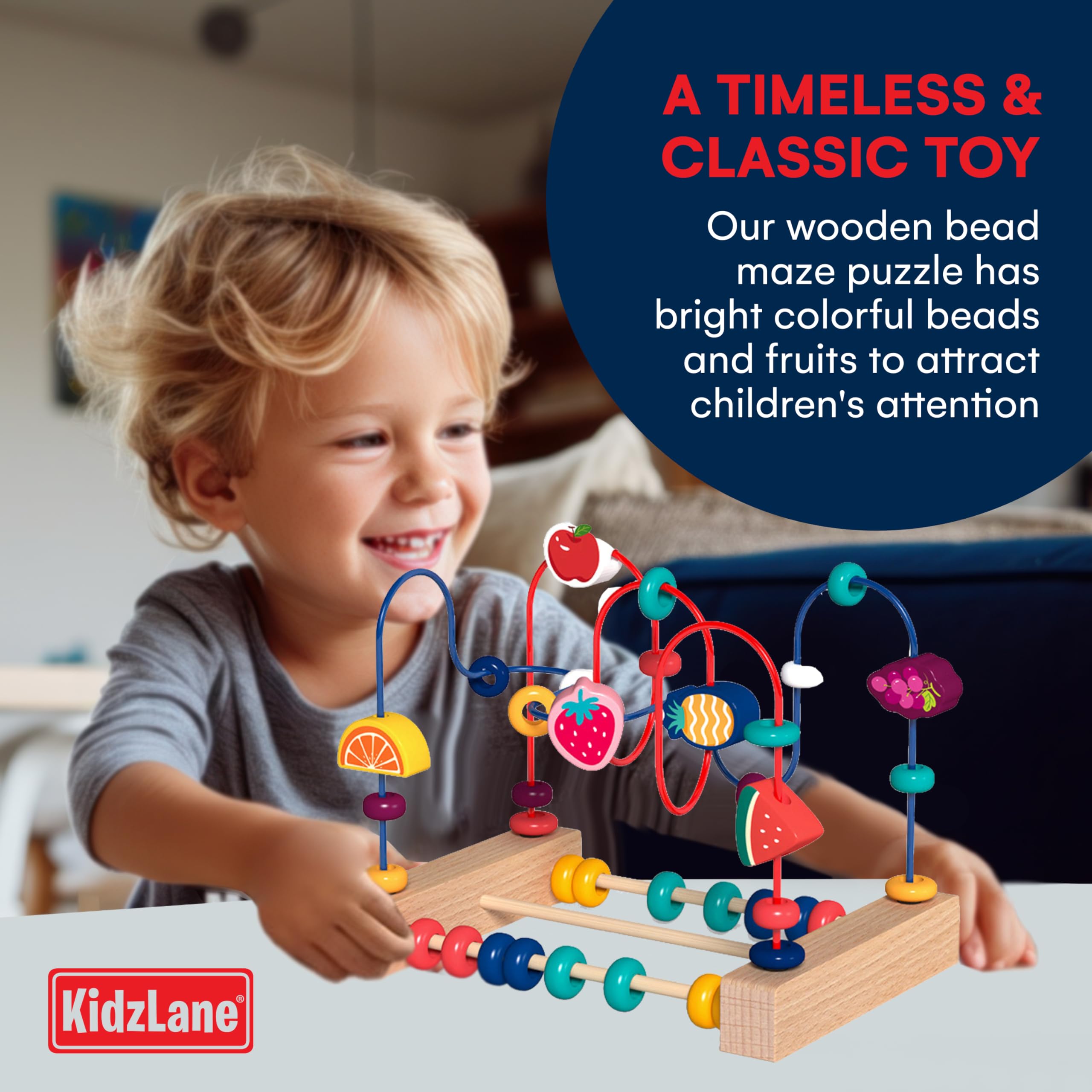 Snapklik.com : Kidzlane Wooden Roller Coaster Baby Toddler Toys ...