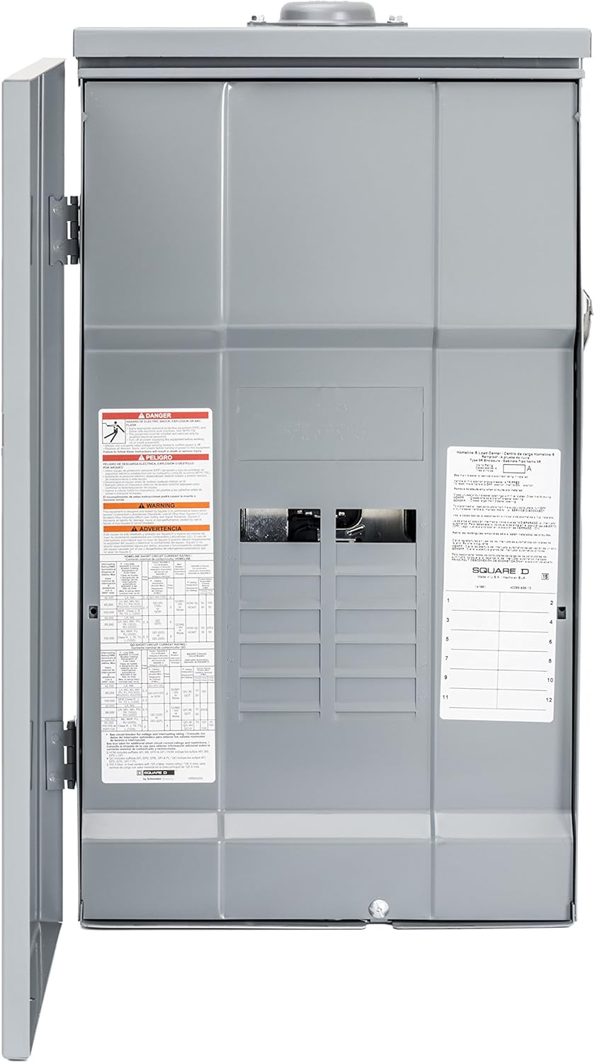 Square D - HOM12L225PRB Homeline 225 Amp 12-Space 12-Circuit Outdoor ...