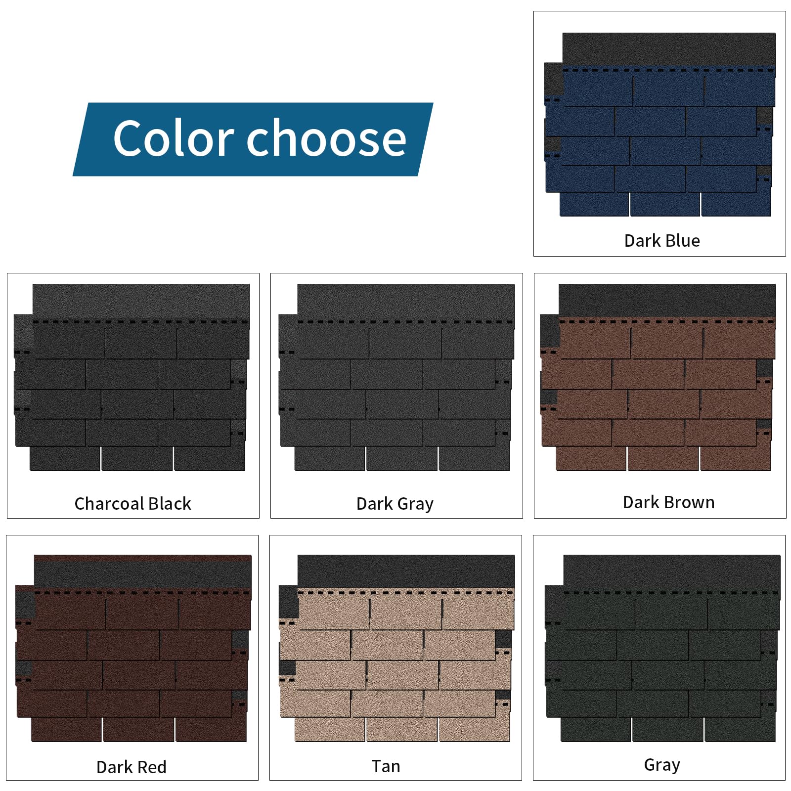 Snapklik.com : NeatiEase Roofing Shingles 3-Tab, 8 Pack Asphalt ...