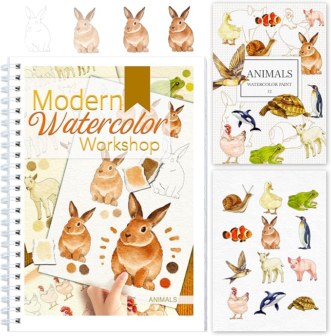Amazon.com: Watercolor Book, 12 Patterns Watercolor Coloring Book for ...