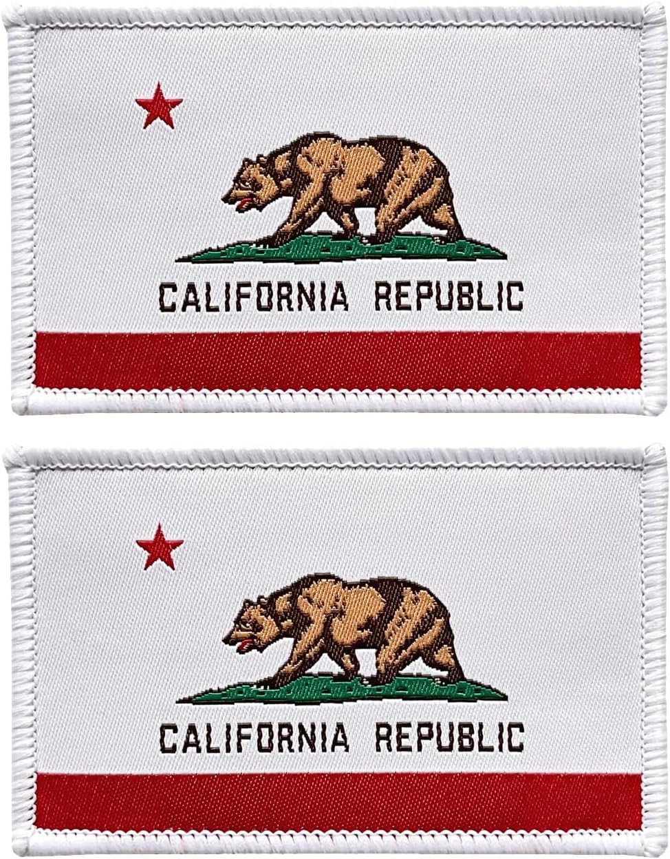 Amazon.com: stidsds 2 Pack USA California Flag Patch Calif. CA State ...