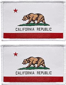 Amazon.com: stidsds 2 Pack USA California Flag Patch Calif. CA State ...