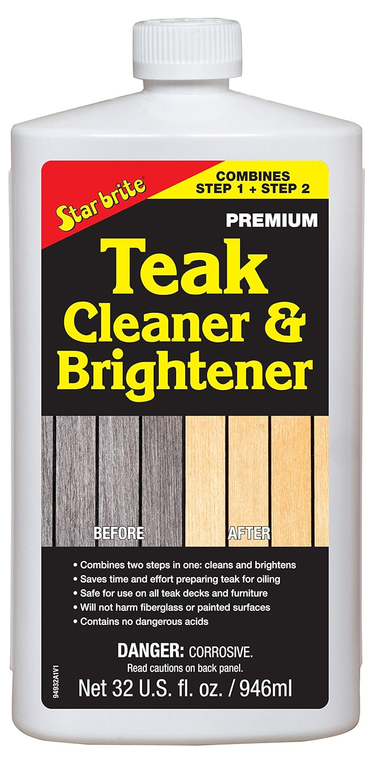 Star brite One Step Teak Cleaner & Brightener 32 ounce : Amazon.in ...