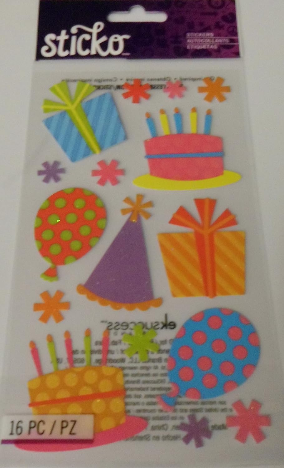 Amazon.com: Sticko Fun party and Balloons Sticker 16 pc : Arts, Crafts ...