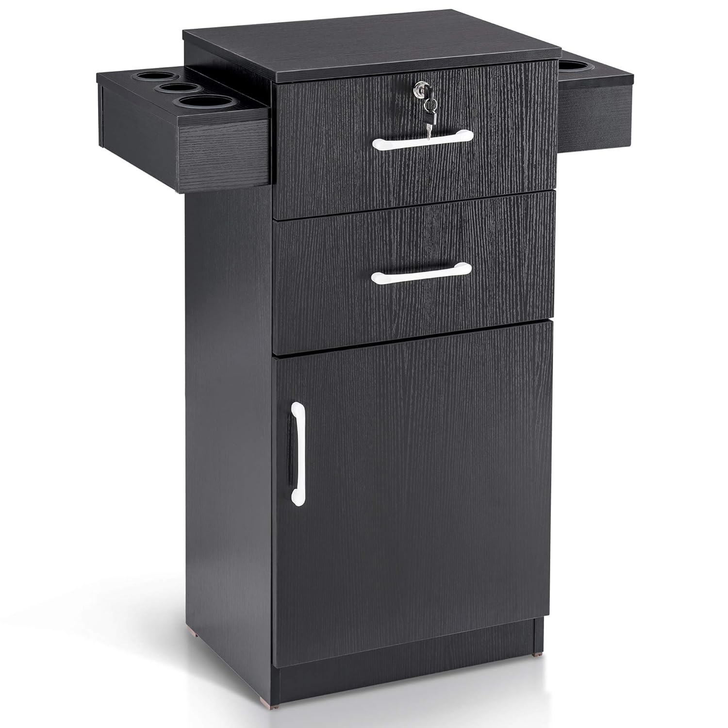 Amazon.com: BarberPub 38"x18"x14" Locking Beauty Salon Storage Cabinet ...
