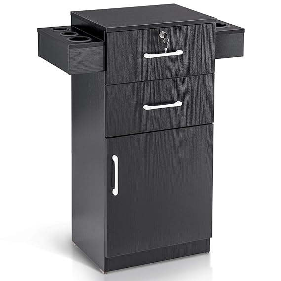 Amazon.com: BarberPub 38"x18"x14" Locking Beauty Salon Storage Cabinet ...