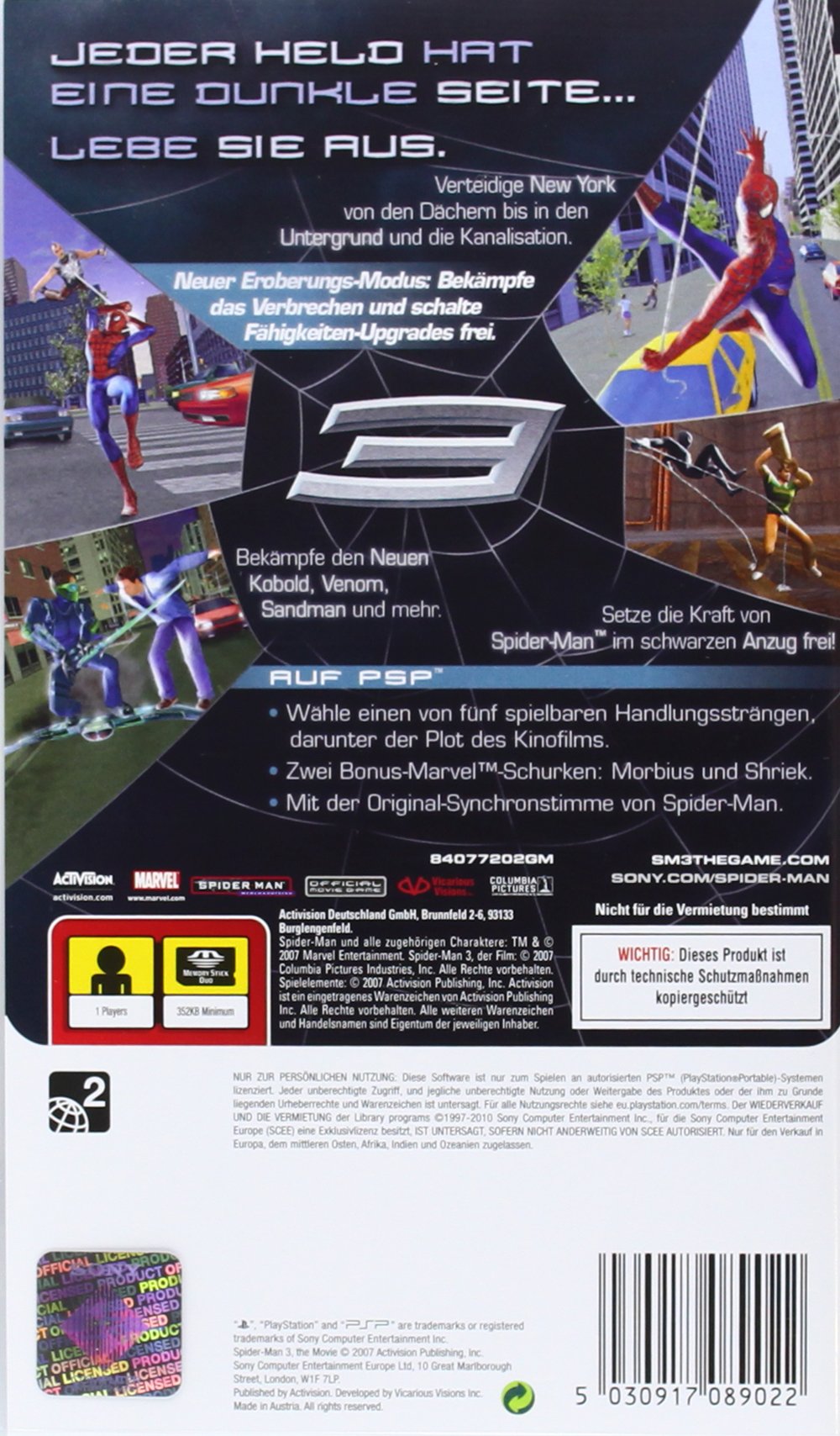 Spiderman 3 Psp Spider Man 3 – SONY PSP – Mangabox