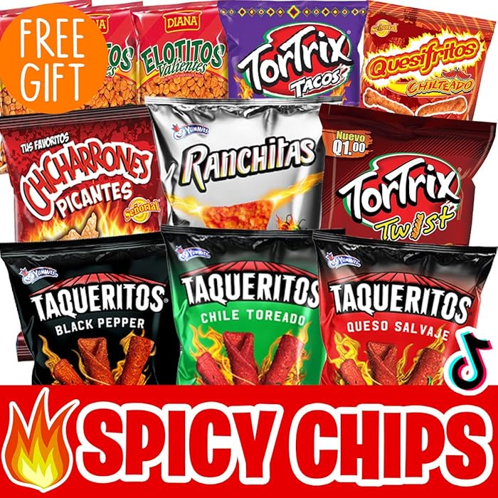 Buy Charloo International Hot Chips Variety Pack + FREE Surprise ...