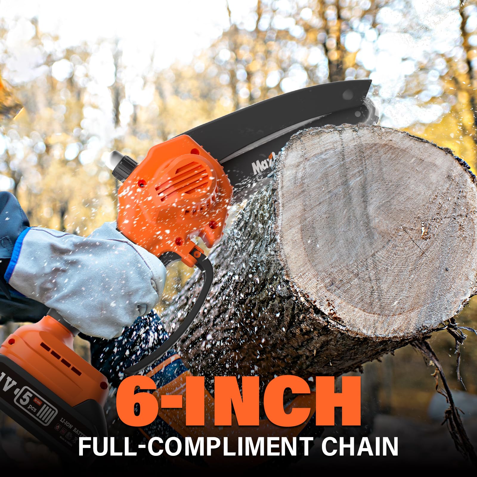 Snapklik.com : MAXLANDER 2-in-1 Cordless Pole Saw & Mini Chainsaw, 6 ...