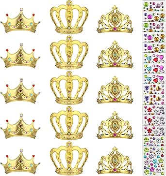Amazon.com: 30 PCS Foam Crowns with Diamond Stickers DIY Your Own ...