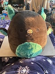 Amazon.com: Squishmallows 12-Inch Aldous Teal and Black Fruit Bat ...