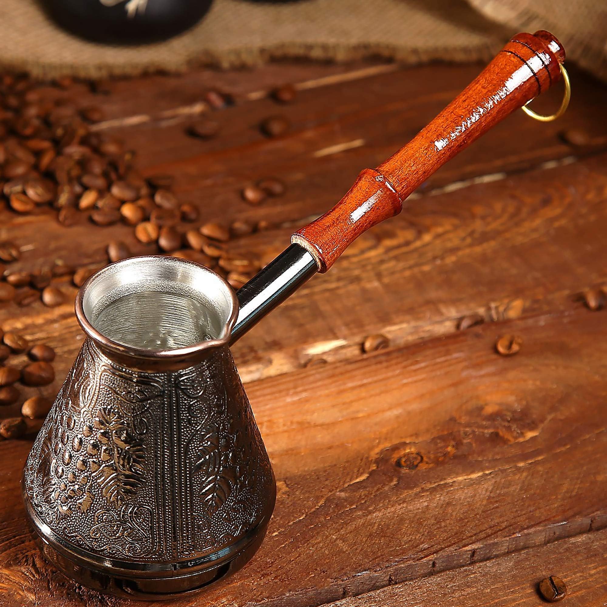 Amazon.com | Copper Turka Coffee Maker 20 oz - Turkish Cezve Coffee Pot ...