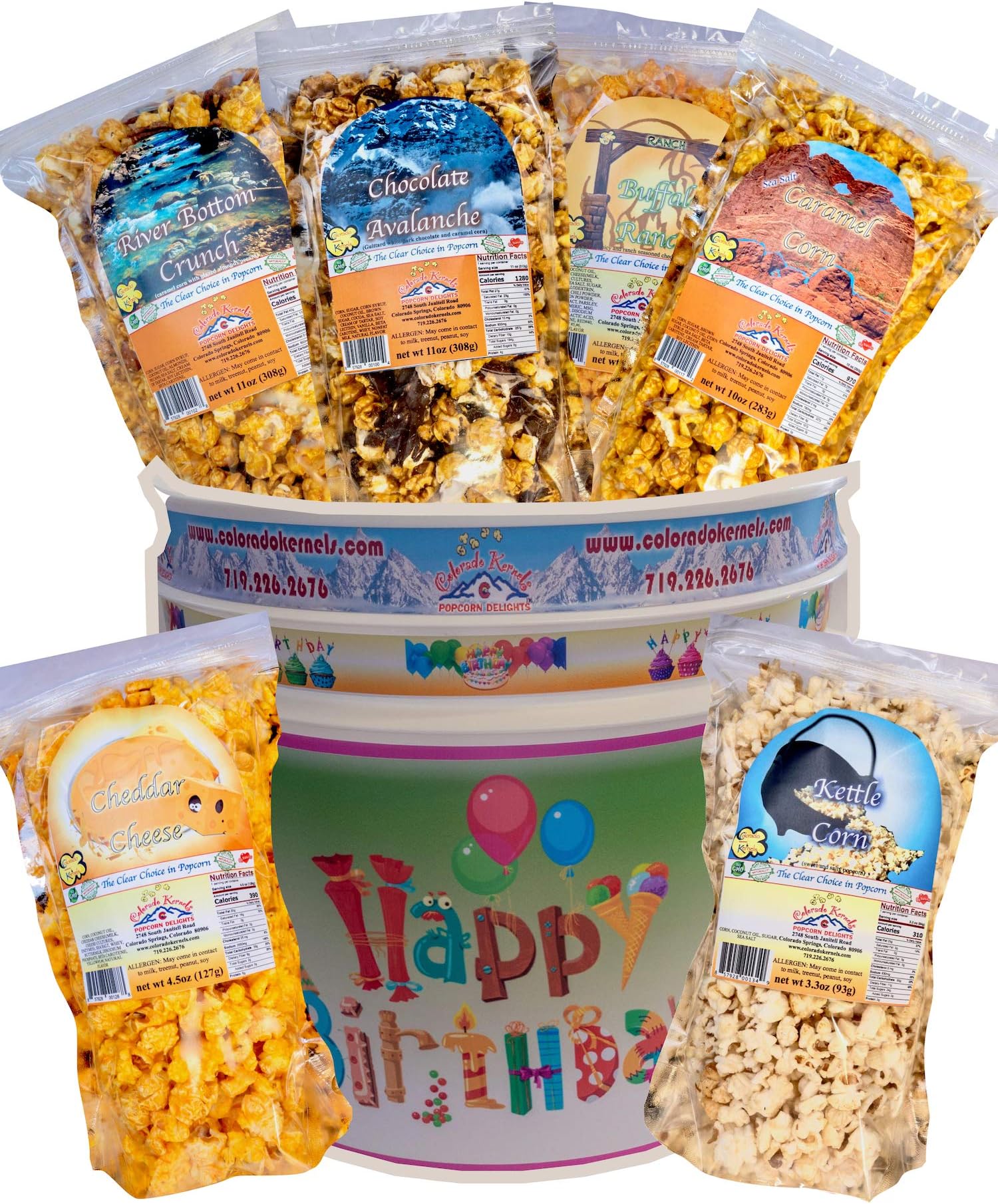 Amazon.com: Popcorn by Colorado Kernels Popcorn Delights | 3.5 Gal Let ...