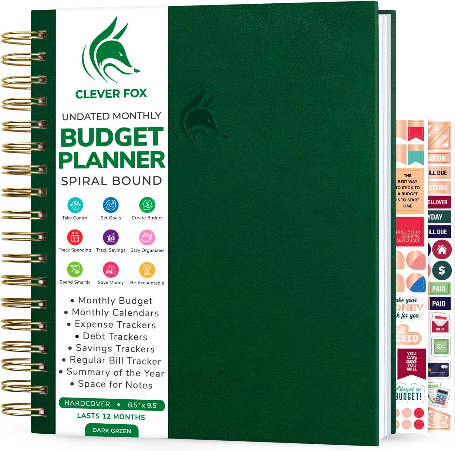 Amazon.com : Clever Fox Budget Planner – Coiled Finance Book, Monthly ...