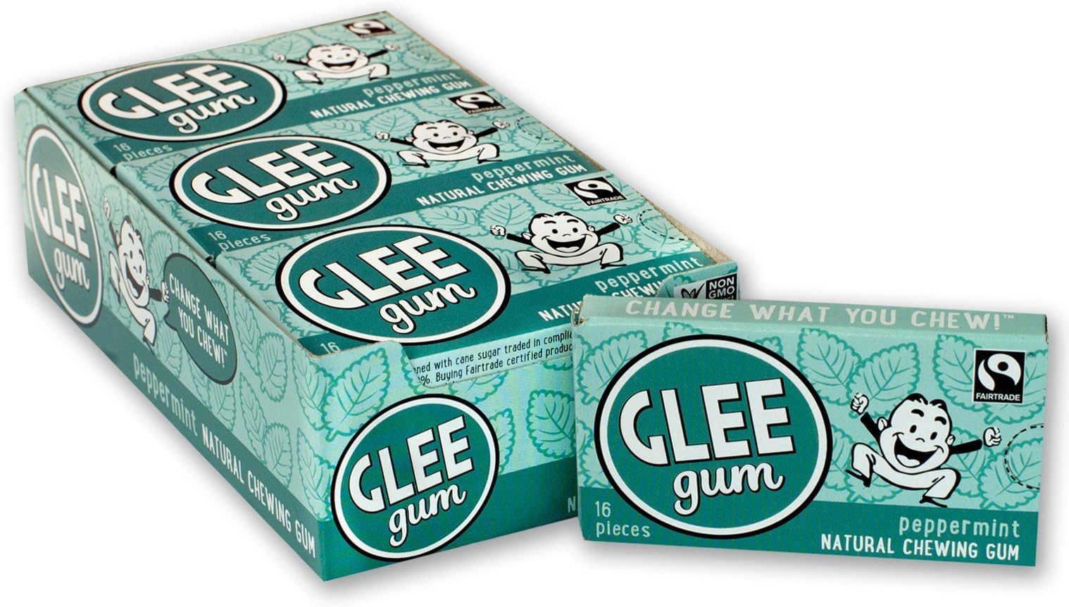 Amazon.com : Glee Gum All Natural Peppermint Gum, Non GMO Project ...