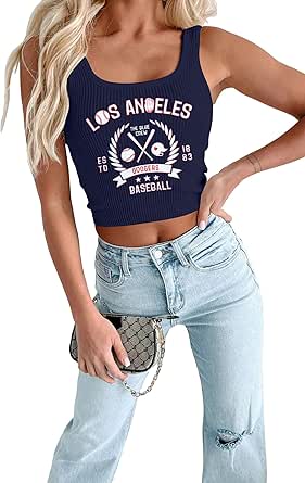 Baseball Tank Tops for Women Funny Baseball Mom Shirts Game Day ...