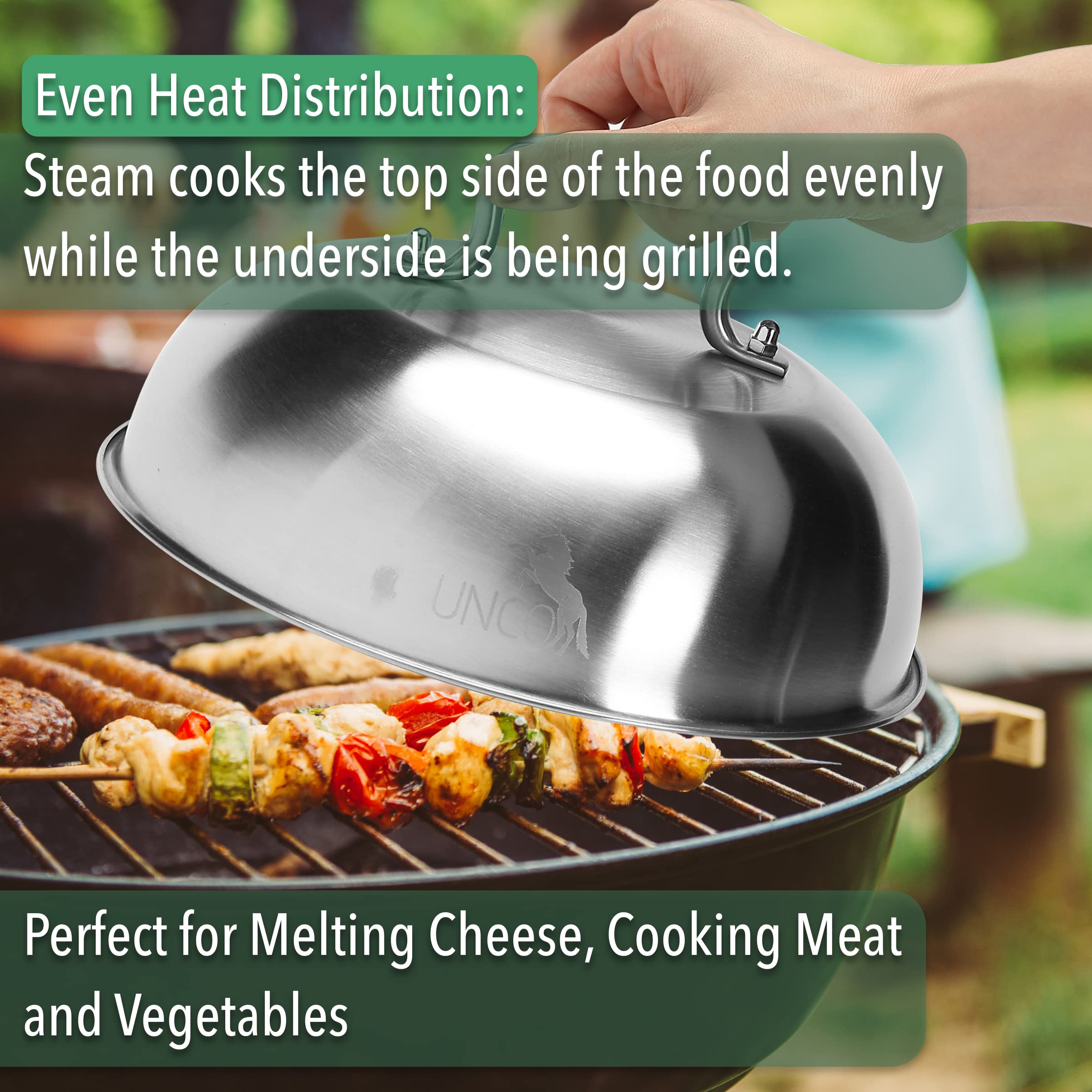Snapklik.com : Melting Dome, 9 Inch, Stainless Steel, Cheese Melting ...