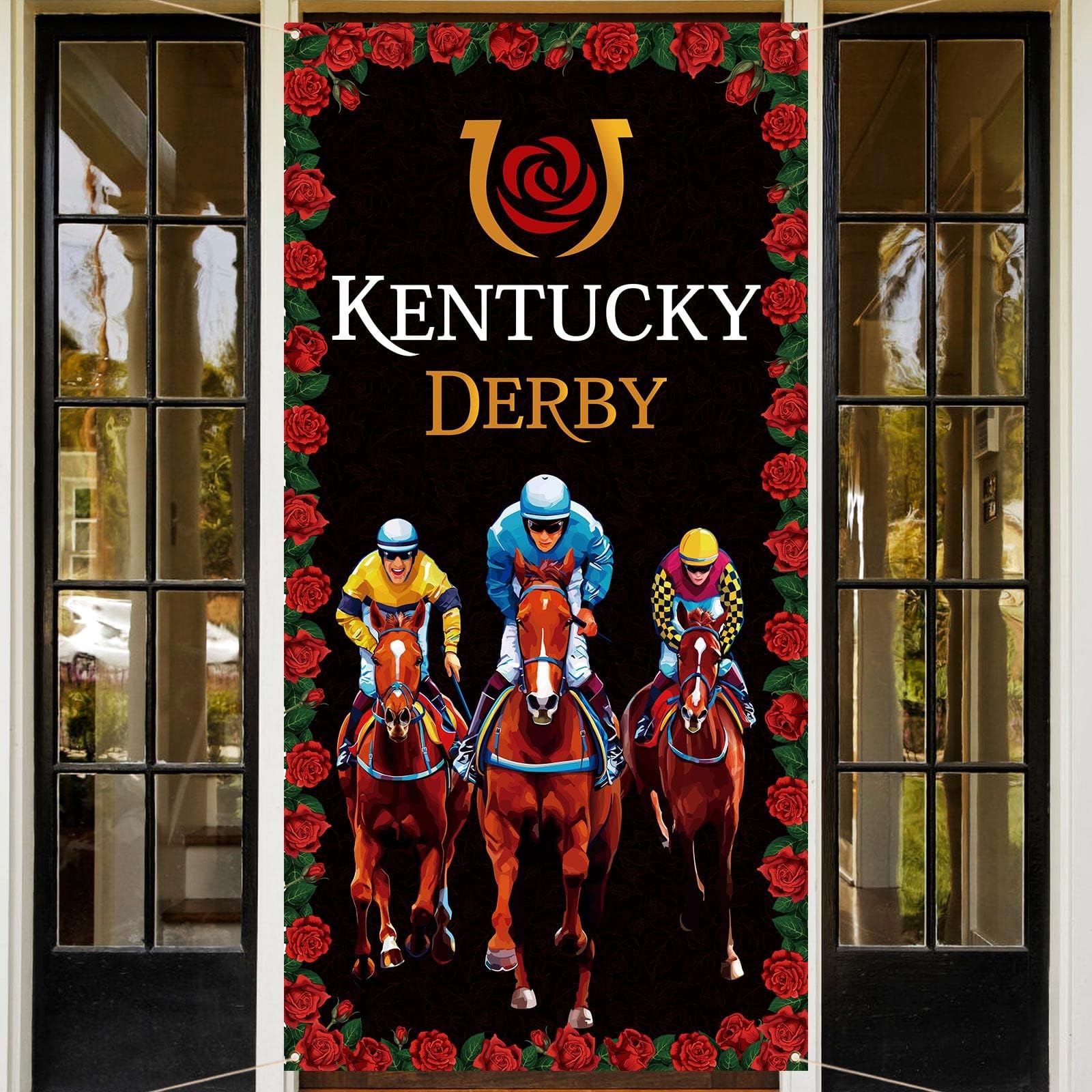 Amazon.com : Kentucky Derby Horse Racing Game Door Cover Kentucky Derby ...