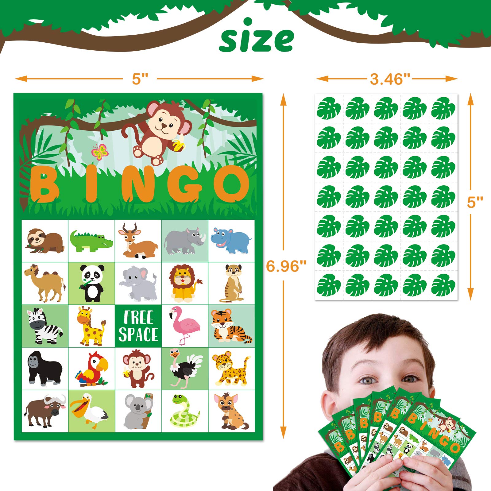 Safari Party Bingo Game Jungle Theme Party Favors Supplies Safari ...