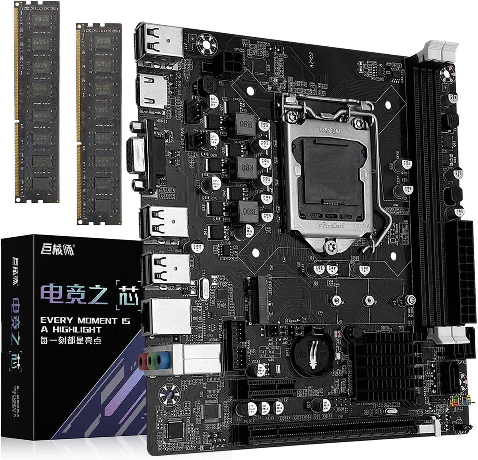 Amazon.com: JUXIESHI H61C ITX Motherboard LGA 1155 with 2 x 8GB 1600MHz DDR3 RAM, PCI-E 2.0 ...