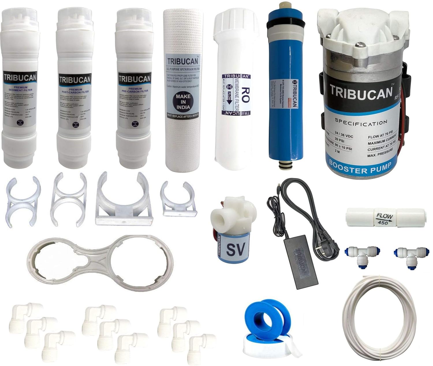 Tribucan Ro Service Kit With Ro Pump 100 Gpd, Universal Types, Fits In ...