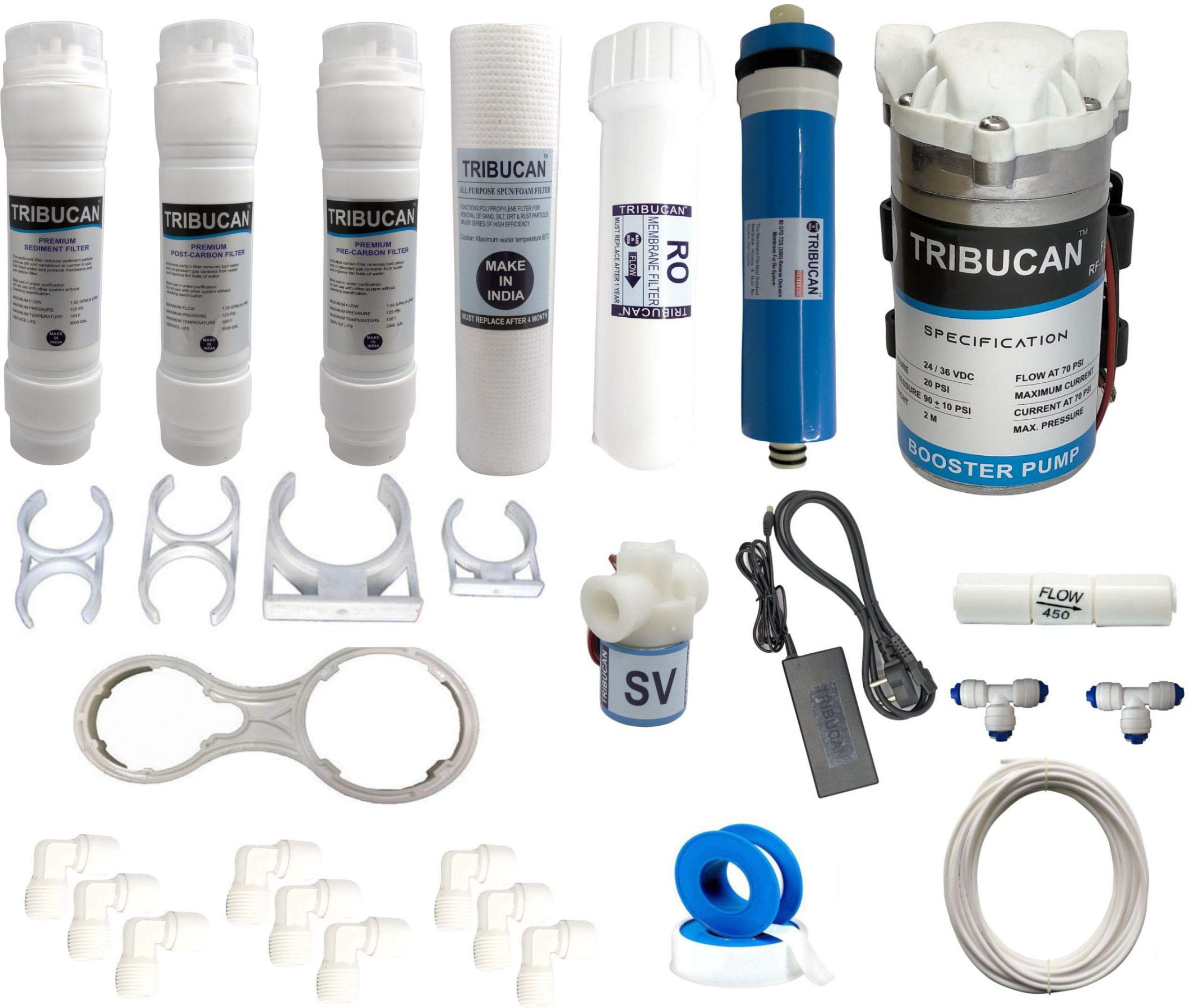 Tribucan Ro Service Kit With Ro Pump 100 Gpd, Universal Types, Fits In ...