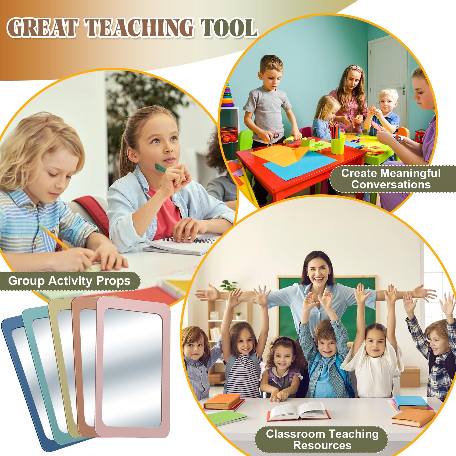 Snapklik.com : Dandat 30 Pcs Back To School Small Mirrors For Kids ...