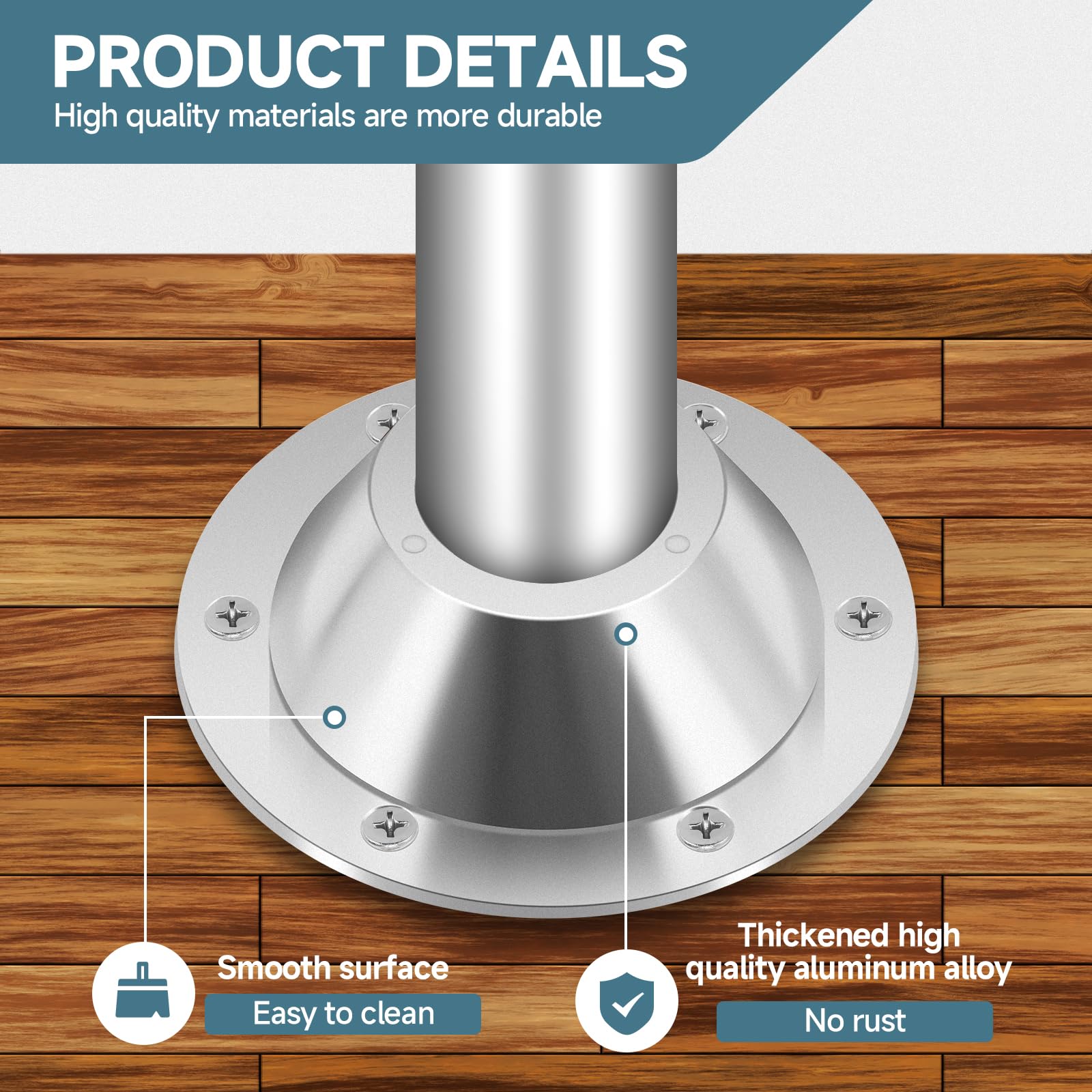 Snapklik.com : EJYTRVT Camper Table Base Mount, Aluminum RV Pedestal ...