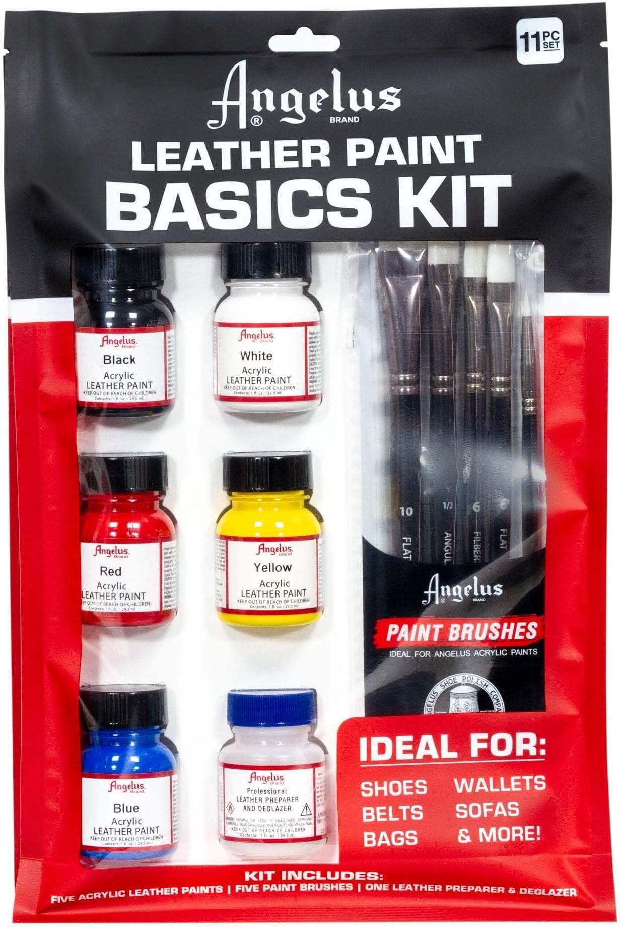Amazon.com: Angelus Leather Paint Starter Kit Set of 12 1 Ounce Bottles