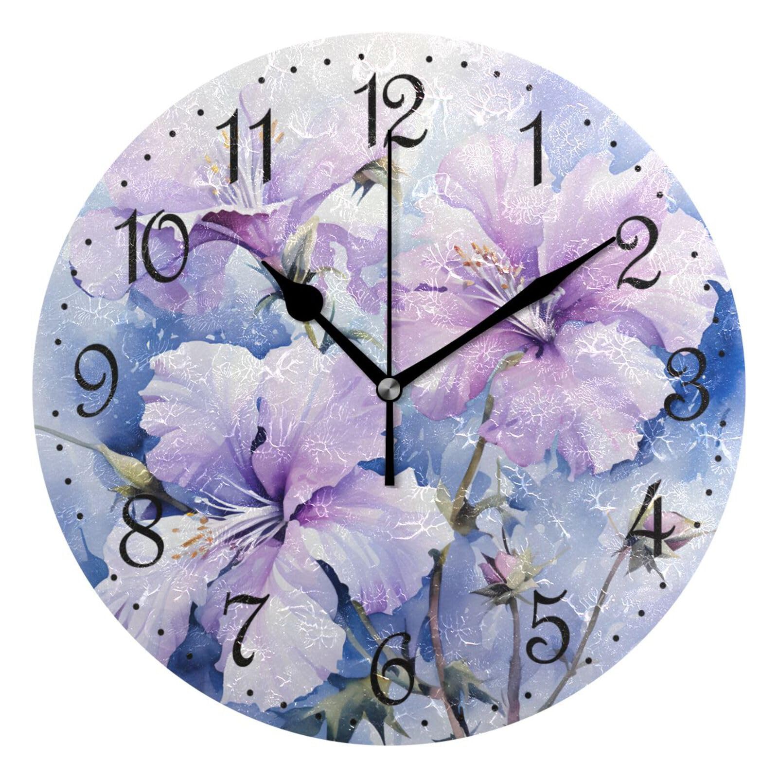 Purple And White Ceramic Clocks WALL CLOCK, Metal, Normann Copenhagen.