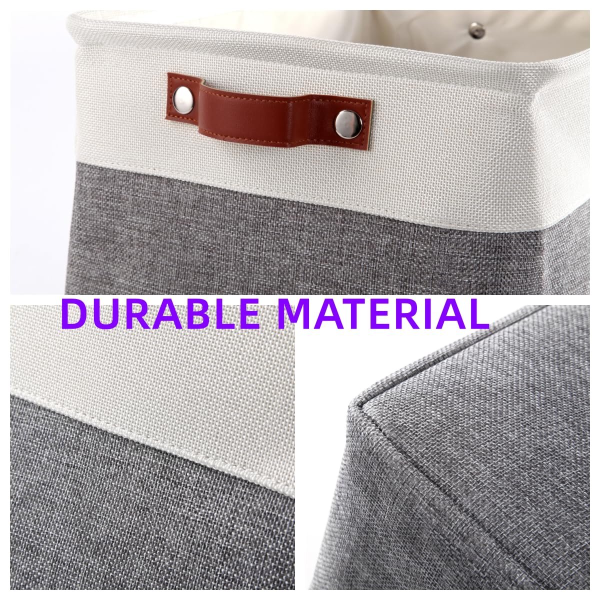 Snapklik.com : Storage Baskets For Shelves Closet Bins - Large Fabric ...