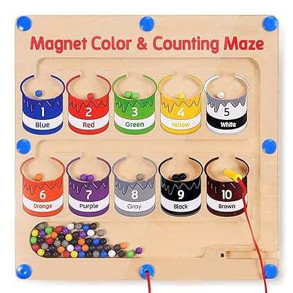SMARTBEE Magnetic Color and Number Maze | Montessori Learning Toy for ...