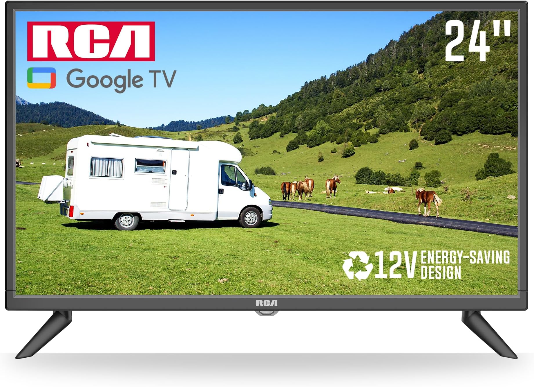 RCA 24-Inch HD Smart TV with Google TV, 12V LED Display, Built-in ...