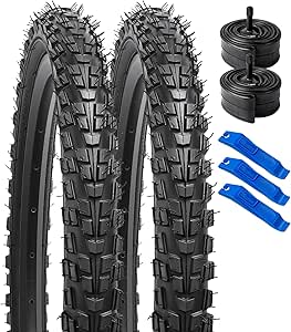 Amazon.com : YUNSCM 2-PCS 20" Bike Tires 20 x 1.95/54-406 60TPI and 20" Bike Tubes Schrader ...