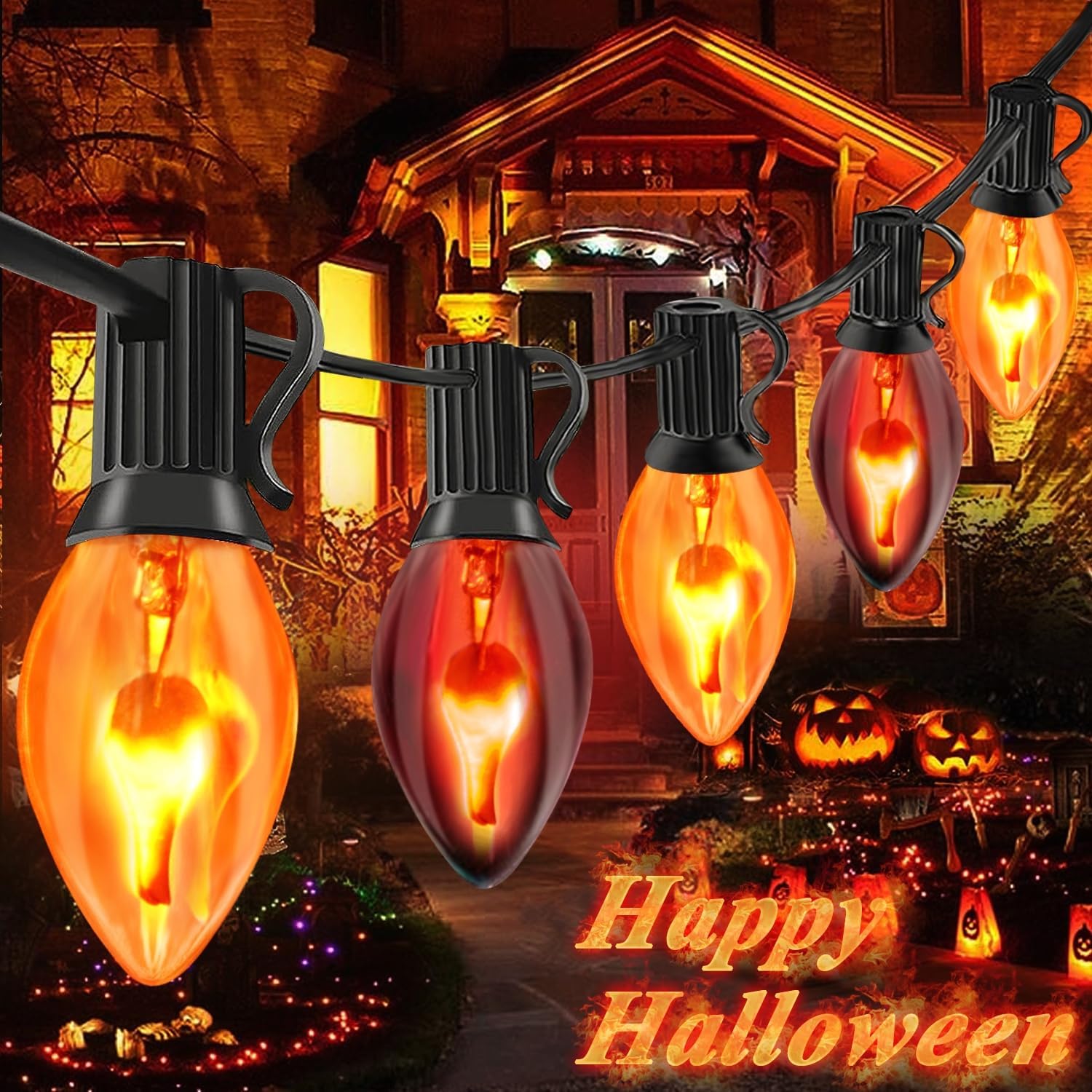 Flacchi Spooky & Bright Halloween Combo: Waterproof LED String Lights ...