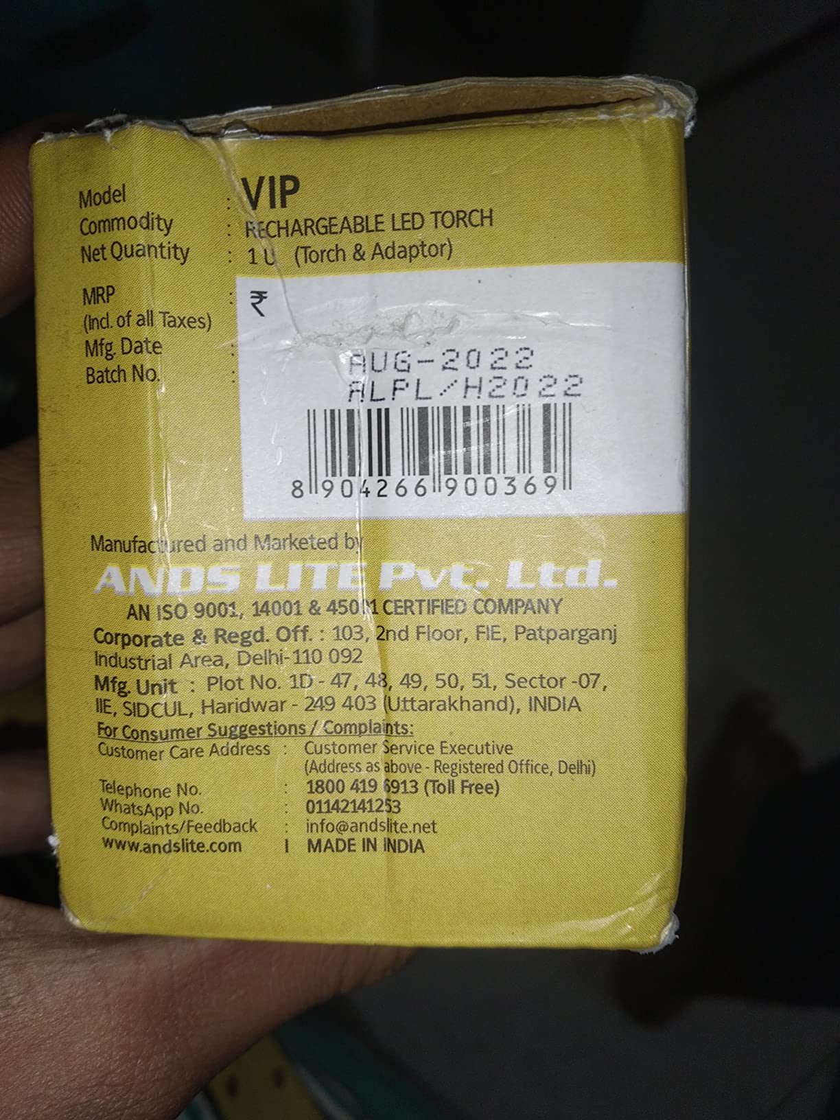 ANDSLITE RECHARGEABLE LED TORCH LIGHT : Amazon.in: Sports, Fitness ...