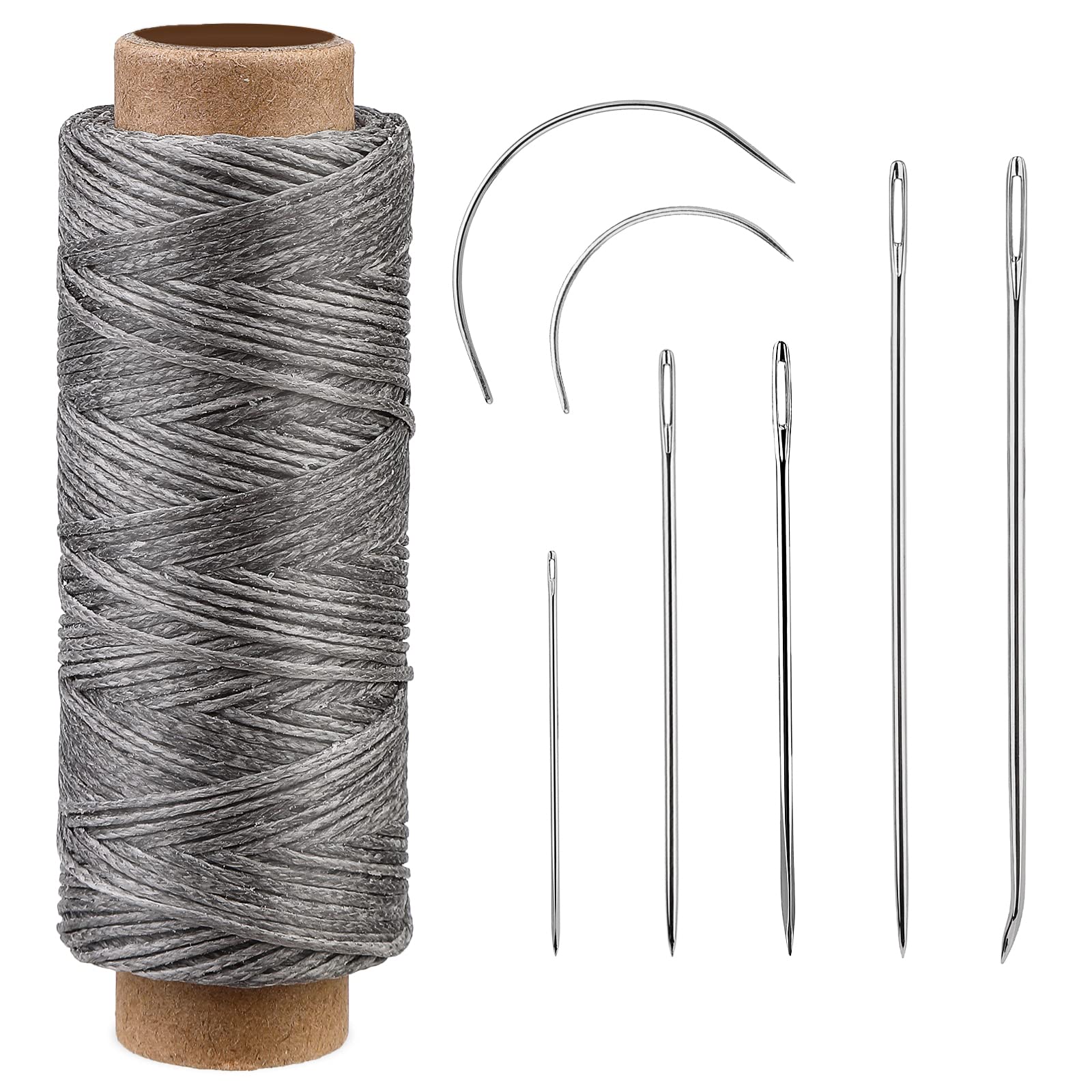 Amazon.com: Ftyiwu 54 Yards Waxed Thread with Leather Hand Sewing ...